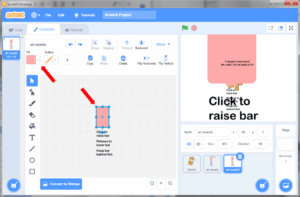 Working with vector graphics art in Scratch