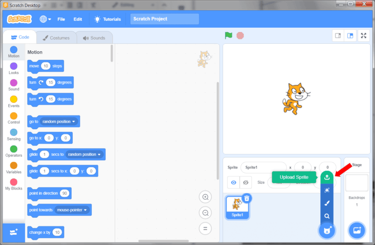 Working with vector graphics art in Scratch